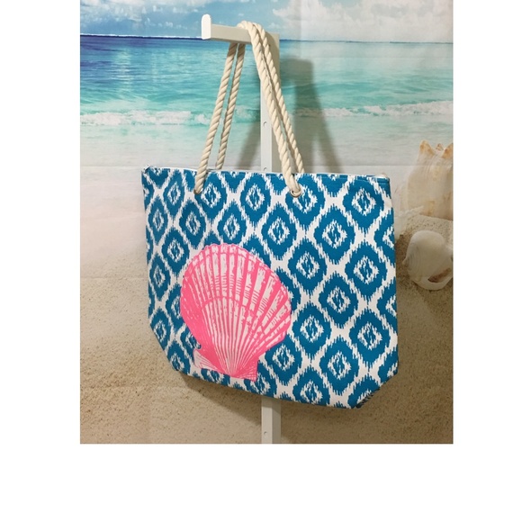 Bags | Womens Nautical Seashell Beach Tote Handbag | Poshmark